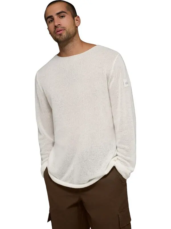 Alo Yoga Cashmere Reform Long Sleeve Top - Ivory