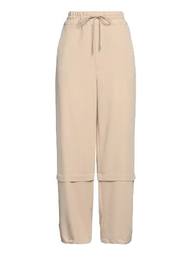 High Wide-leg Pants - Beige
