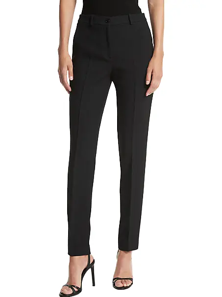 Michael Kors Samantha Double Crepe Sablé Pants - Black