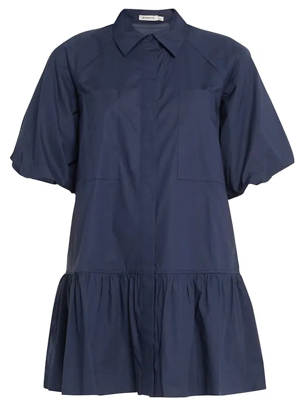 Simkhai Crissy Cotton Poplin Mini Shirtdress - Midnight