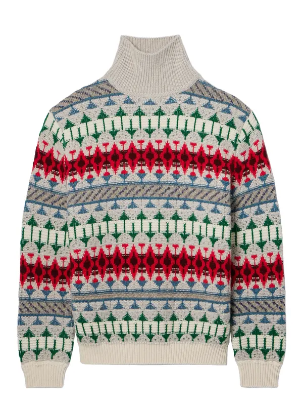 Loro Piana Holiday Noel Cashmere-jacquard Sweater - Multi