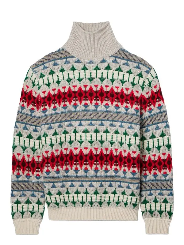 Loro Piana Holiday Noel Cashmere-jacquard Sweater - Multi