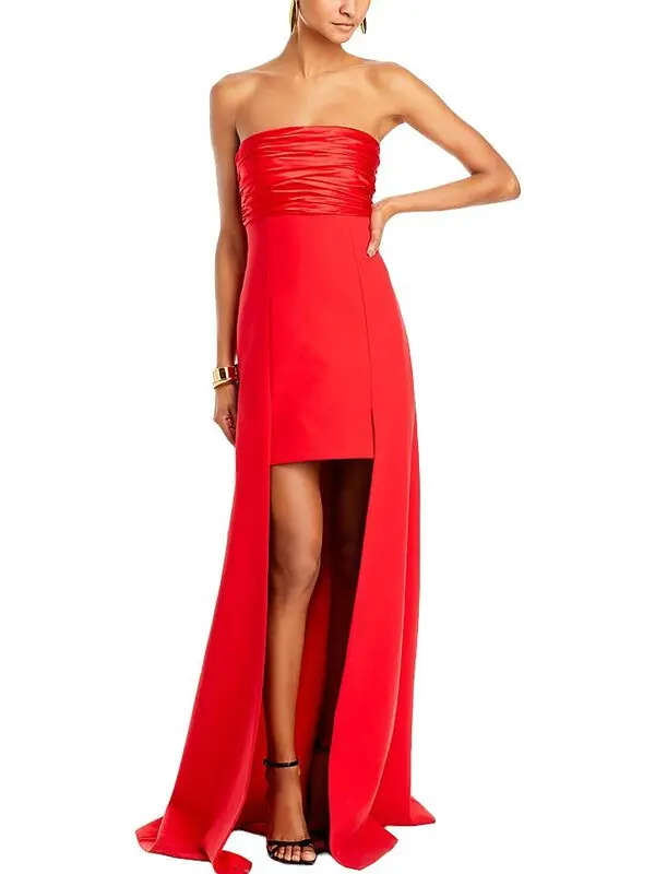 Cinq À Sept Lorella Cutout Empire Gown - Scarlet