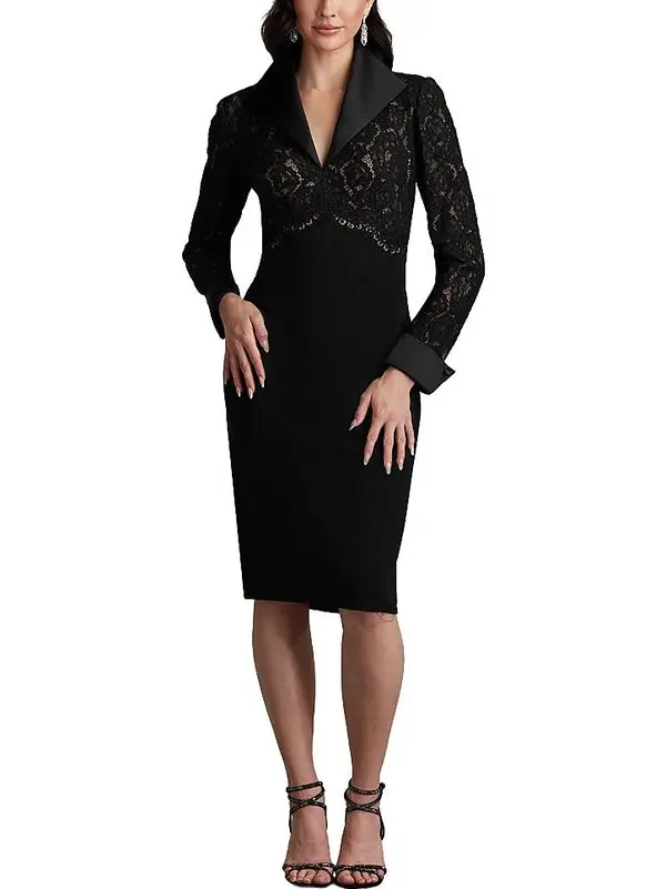 Tadashi Shoji Deacon Collar Dress - Black