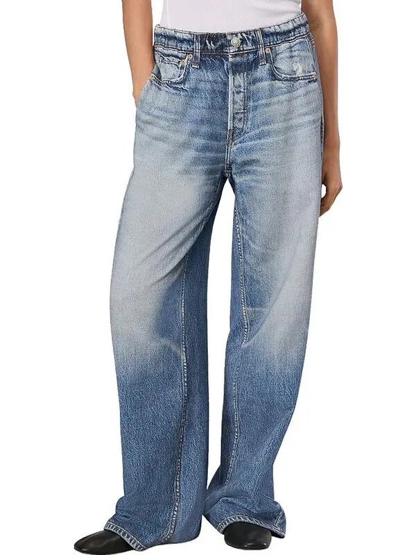 Rag & Bone Miramar High Rise Wide Leg Sweatpant Jeans - Noosa