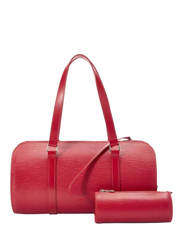 LOUIS VUITTON Epi Soufflot Bag With Mini Pouch - Red