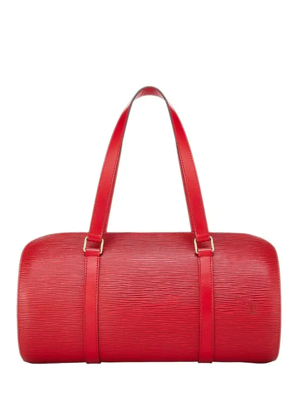 LOUIS VUITTON Epi Soufflot Bag With Mini Pouch - Red