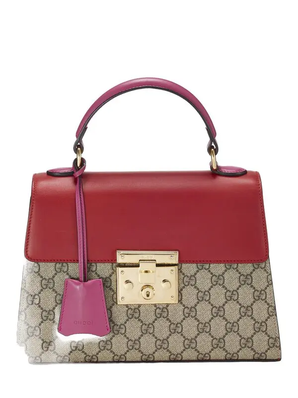 Gucci Gg Supreme Canvas Padlock Top Handle Bag - Multi