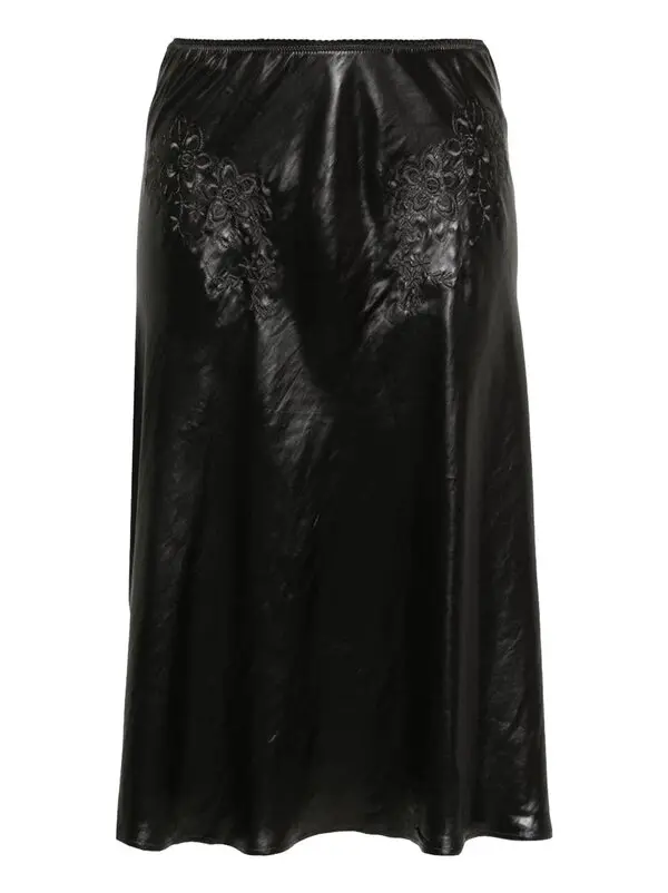 N°21 Embroidered Skirt - Black