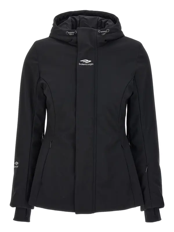 Balenciaga 3b Sports Icon Hourglass Ski Parka - Black