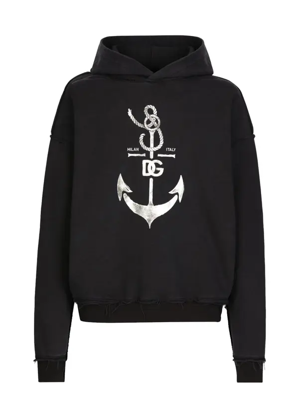Dolce & Gabbana Marina Print Hoodie - Blue