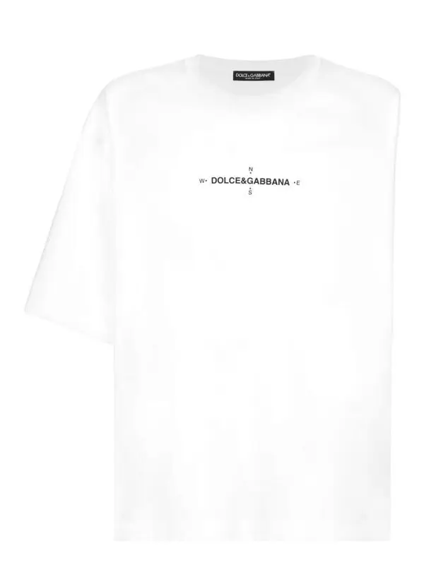 Dolce & Gabbana Marina-print Cotton T-shirt - White