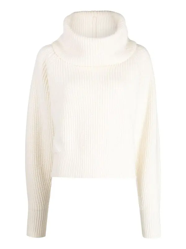 SA SU PHI Roll-neck Wool-cashmere Jumper - Neutrals
