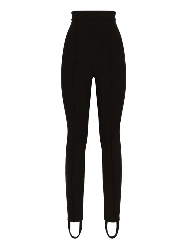 Dolce & Gabbana Pleat-detail Stirrup Leggings - Black