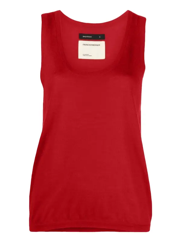 Frenckenberger Sleeveless Knitted Top - Red