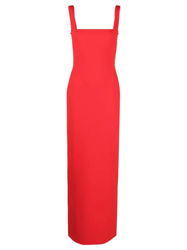 Solace London Joni Square-neck Maxi Dress - Red