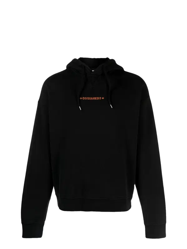 Dsquared2 Logo-print Cotton Hoodie - Black