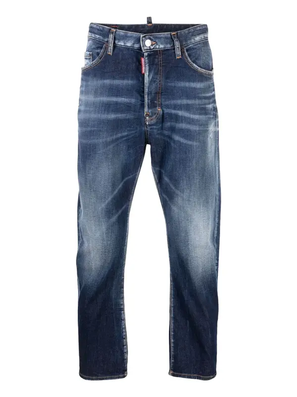 Dsquared2 Mid-rise Straight-leg Jeans - Blue