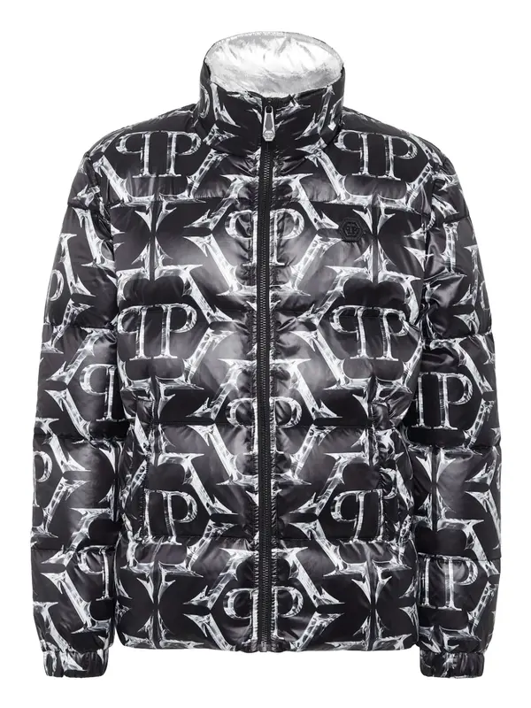 Philipp Plein Logo-print Padded Jacket - Black
