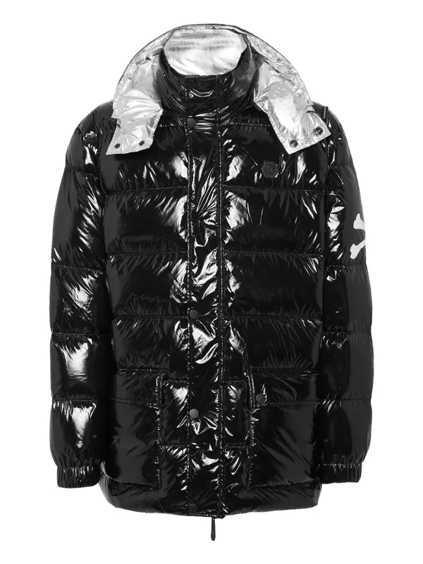 Philipp Plein Skull-print Padded Coat - Black
