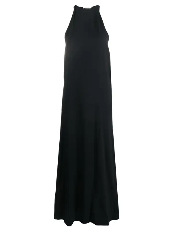 Gauchere Draped Sleeveless Maxi Dress - Black