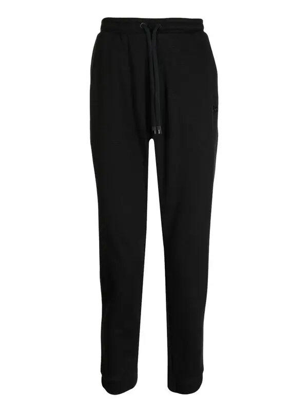 BOSS Stripe-detail Cotton Track Pants - Black