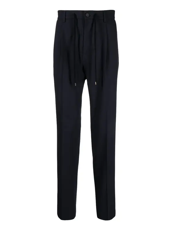 Peserico Drawstring-waist Tapered Trousers - Blue
