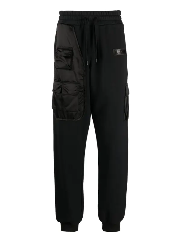 Moschino Cotton Cargo Track Pants - Black