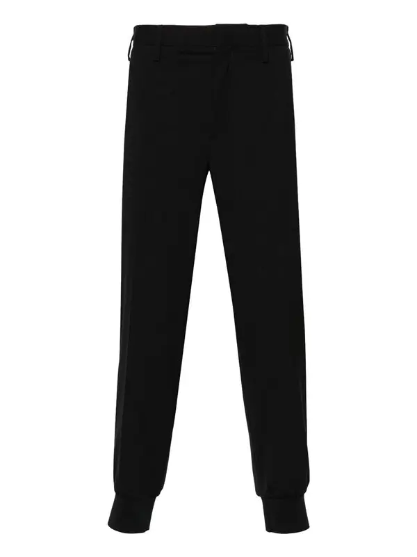 Neil Barrett Mid-rise Tapered Trousers - Black
