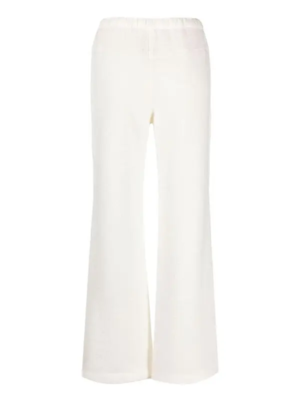 PARAJUMPERS Sherpa Fleece Wide Leg Trousers - White