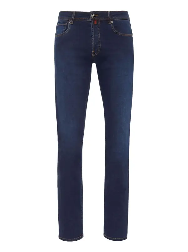 BILLIONAIRE Low-rise Straight-leg Jeans - Blue