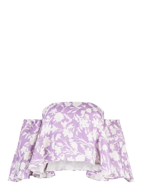 BAMBAH Arielle Off-shoulder Top - Purple