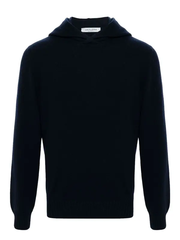 FILERIA Hooded Cashmere Jumper - Blue