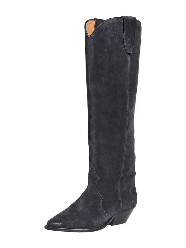 Isabel Marant Denvee Knee High Boots - Faded Black