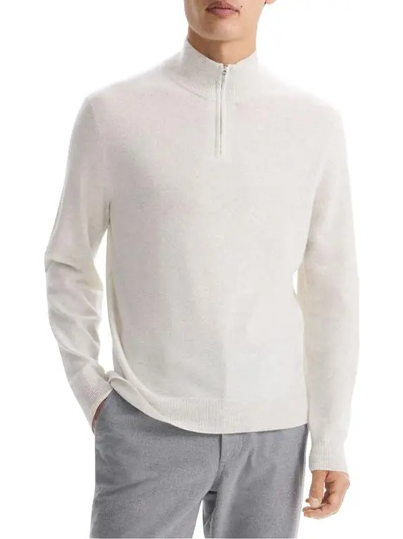 Theory Hilles Quarter Zip Cashmere Sweater - Ntrulmelng