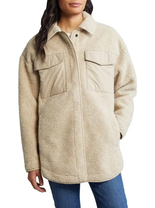 Canada Goose Simcoe High Pile Fleece Shacket - Light Tan-tan Clair