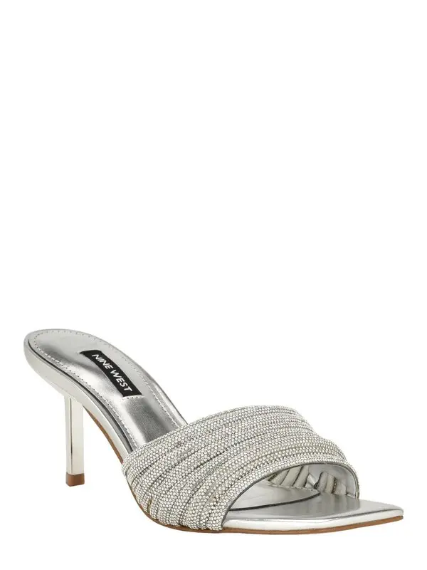 Nine West Harbor Slide Sandal - Silver