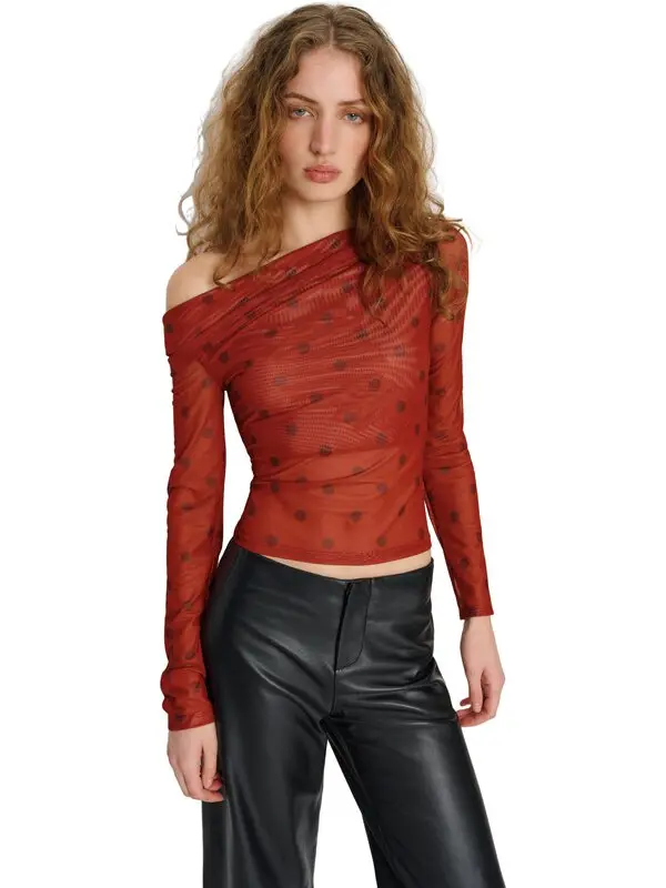 REFORMATION Elio Knit Top - Red