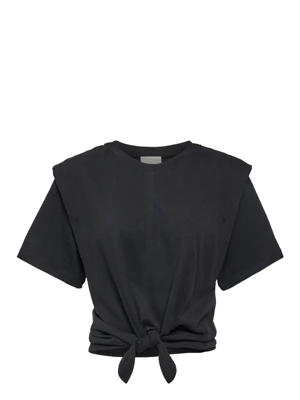 Isabel Marant Zelikia Gathered Crop Top - Black