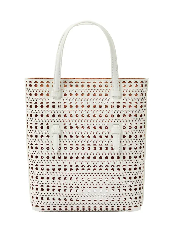 Alaïa Mina Ns Neo Vienne Leather Tote Bag - White