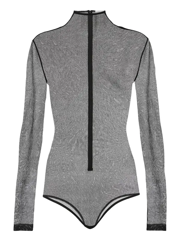 FERRAGAMO Silk Bodysuit - Black