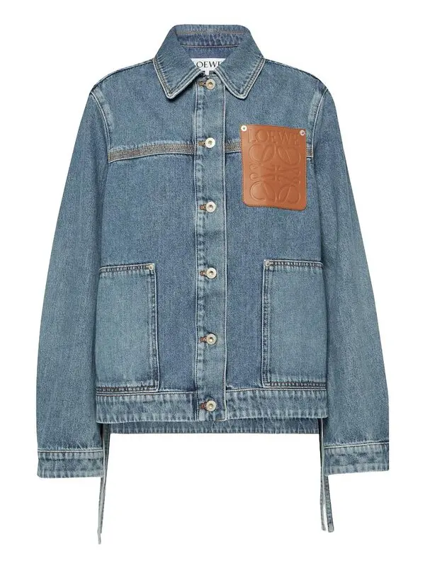 Loewe Anagram Denim Jacket - Blue