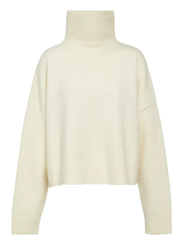 THE ROW Ezio Wool And Cashmere Turtleneck Sweater - White