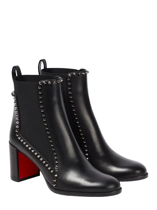 CHRISTIAN LOUBOUTIN Out Line Spikes Ankle Boots - Black