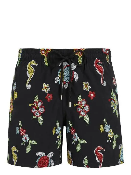 Vilebrequin Mistral Turtle Swim Shorts - Noir