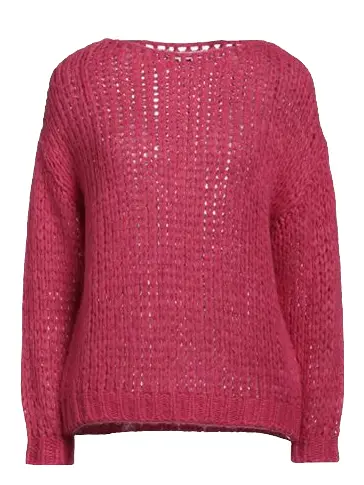 CARACTÈRE Knitted Crew Neck Sweater - Pink