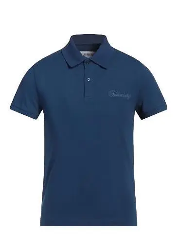 BIKKEMBERGS Polo Shirt Size Cotton, Elastane, Polyester - Blue