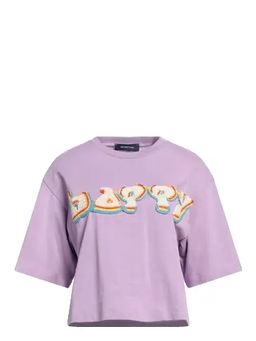 Sportmax Printed Jersey T-shirt - Purple