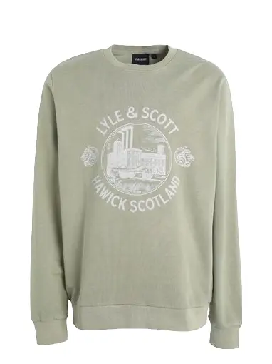 LYLE & SCOTT Cotton-elastane Sweatshirt - Sage Green