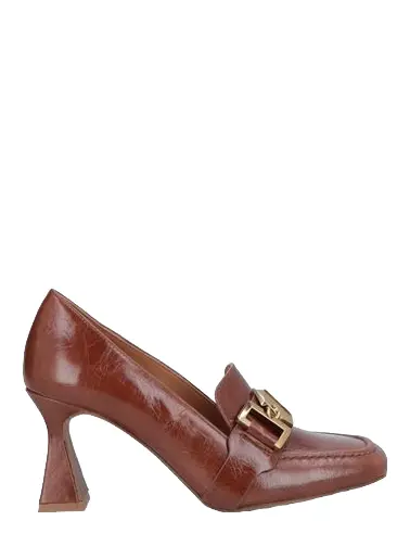 BRUNO PREMI Leather Pumps With Appliqués - Brown